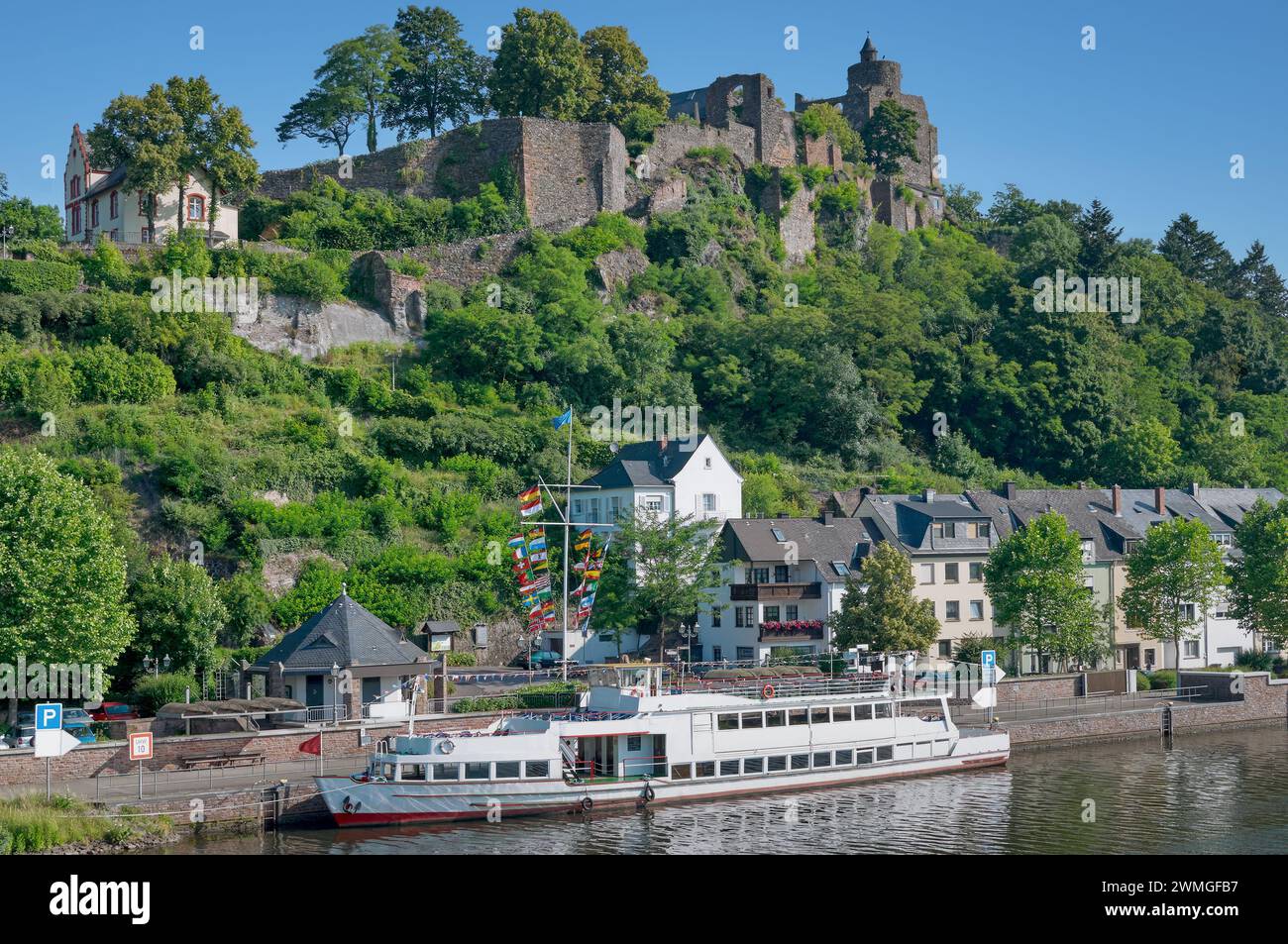 Castle Saarburg Ruine in Town of Saarburg at River Saar,Rhineland-Palatinate,Germany Stock Photo ...
