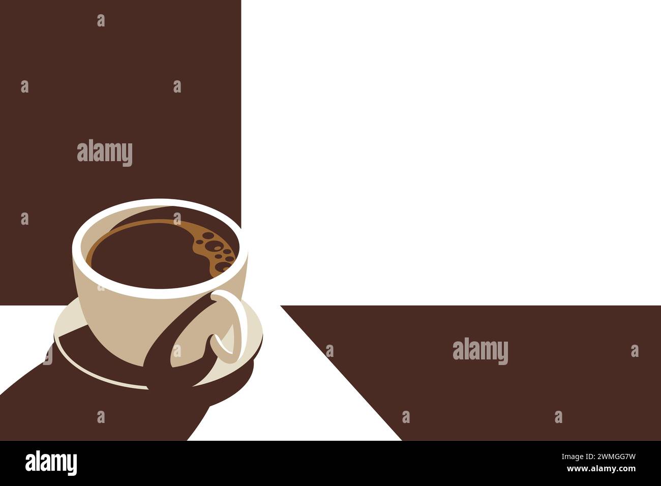 Illustration of coffee mug isometric style with detailed shadow Stock ...