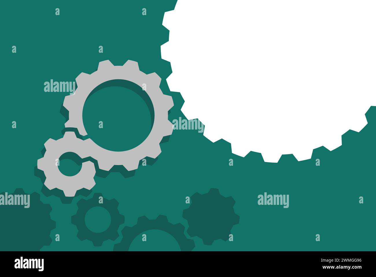Flat design of gear with empty space related to mechanism or processing ...
