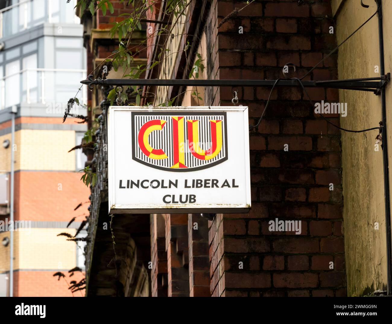 Lincoln liberal club sign hi-res stock photography and images - Alamy