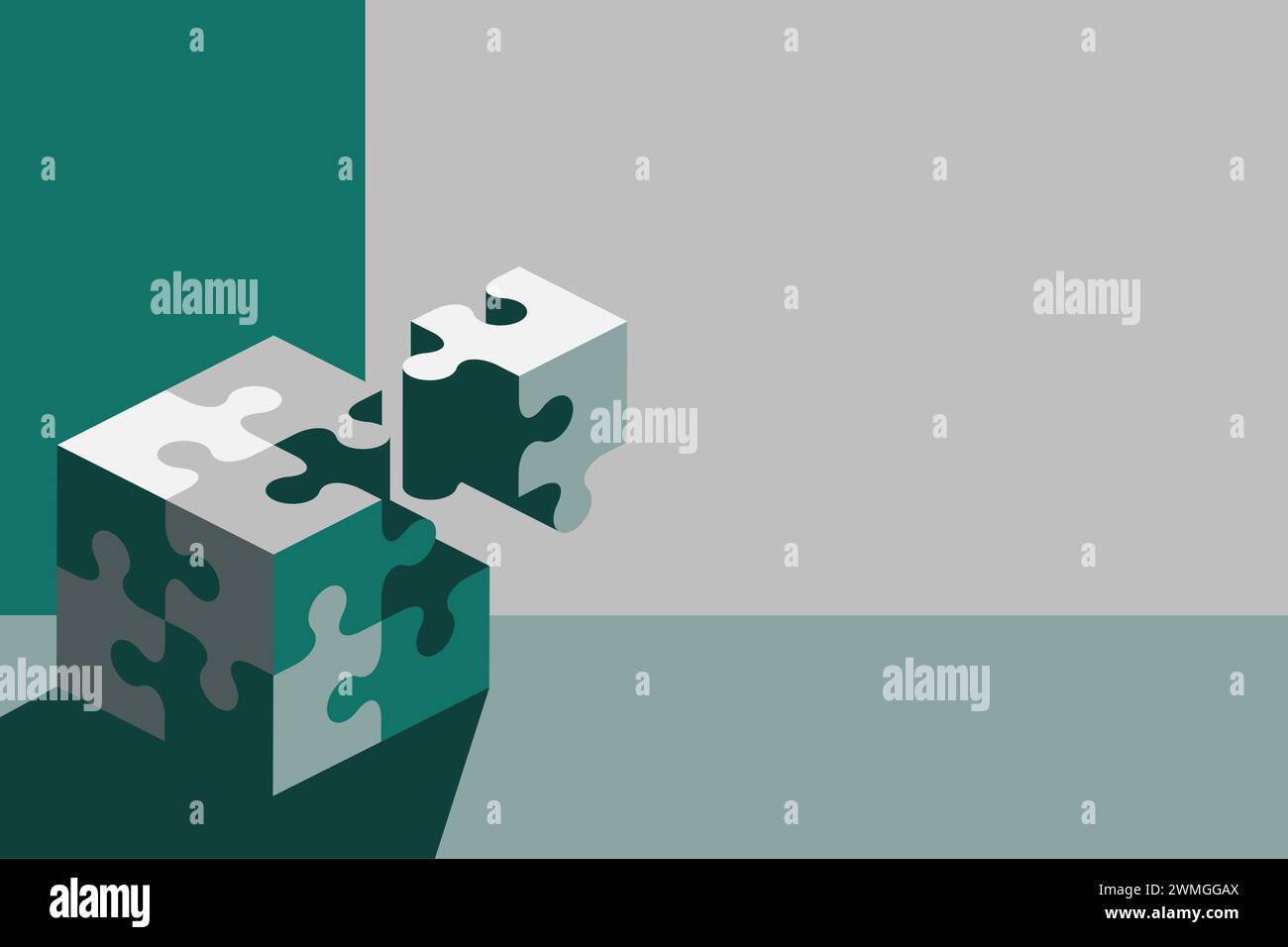 Puzzle infographic teamwork hi-res stock photography and images - Alamy