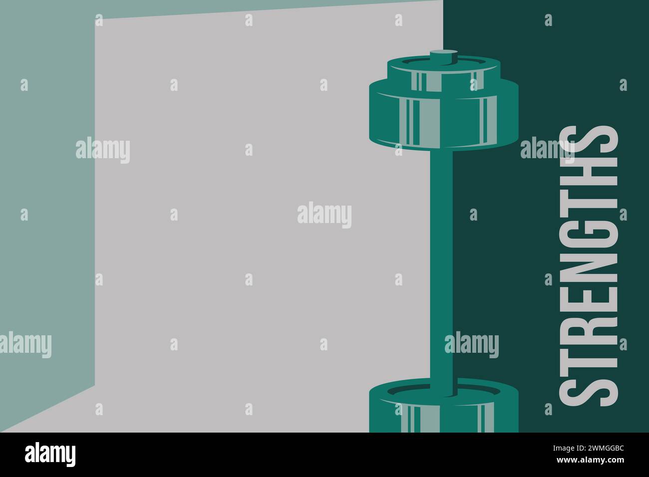 Barbell icon infographic with text space. Design template for ...