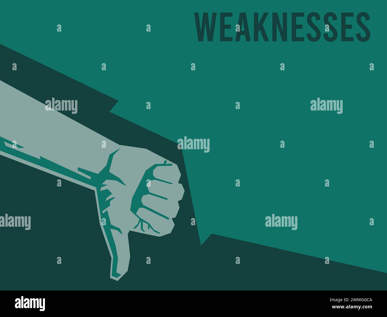 Visual representation of weaknesses, infographics related of SWOT Stock ...