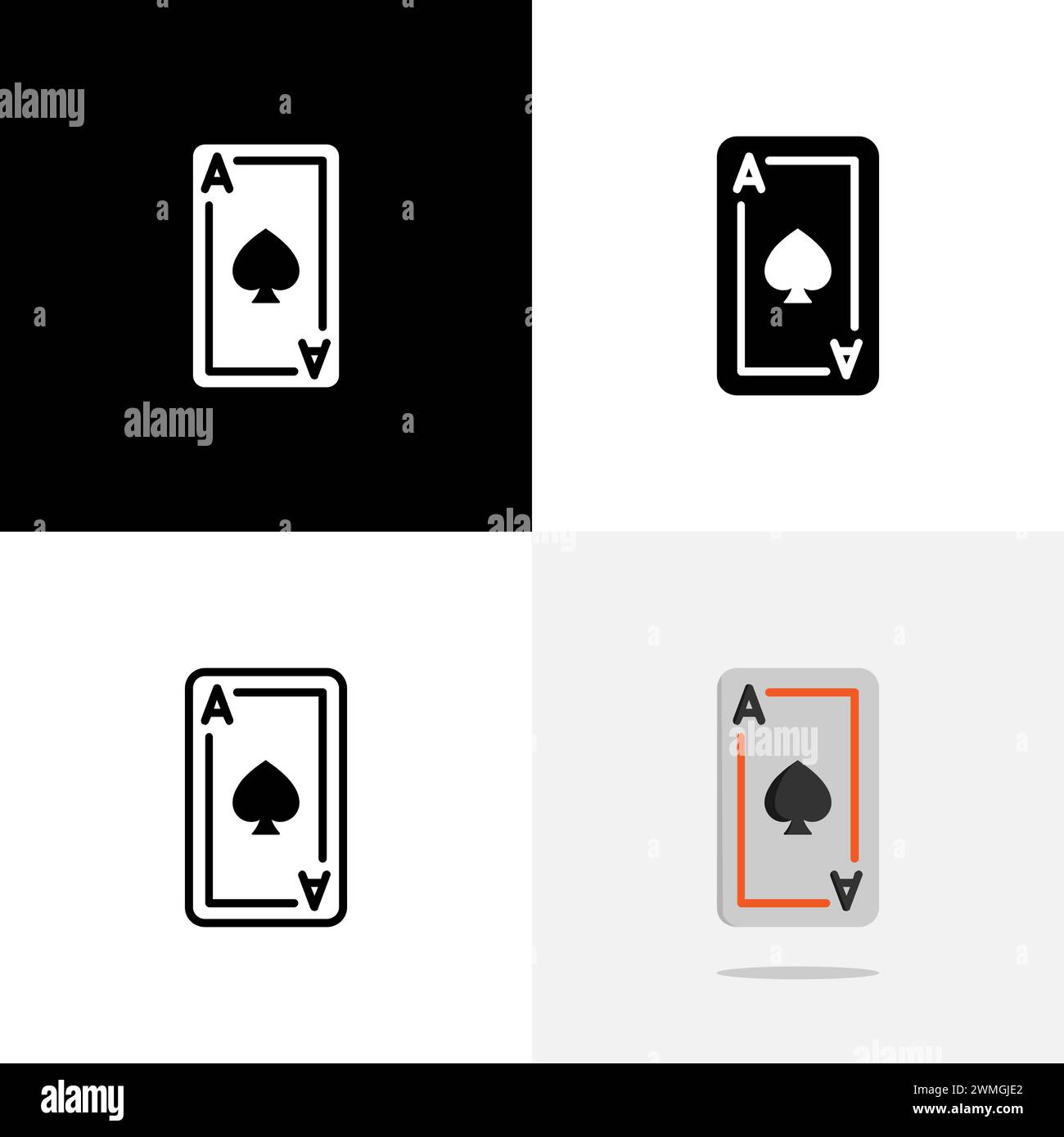 Art illustration design sport logo concept icon with silhouette of ace ...