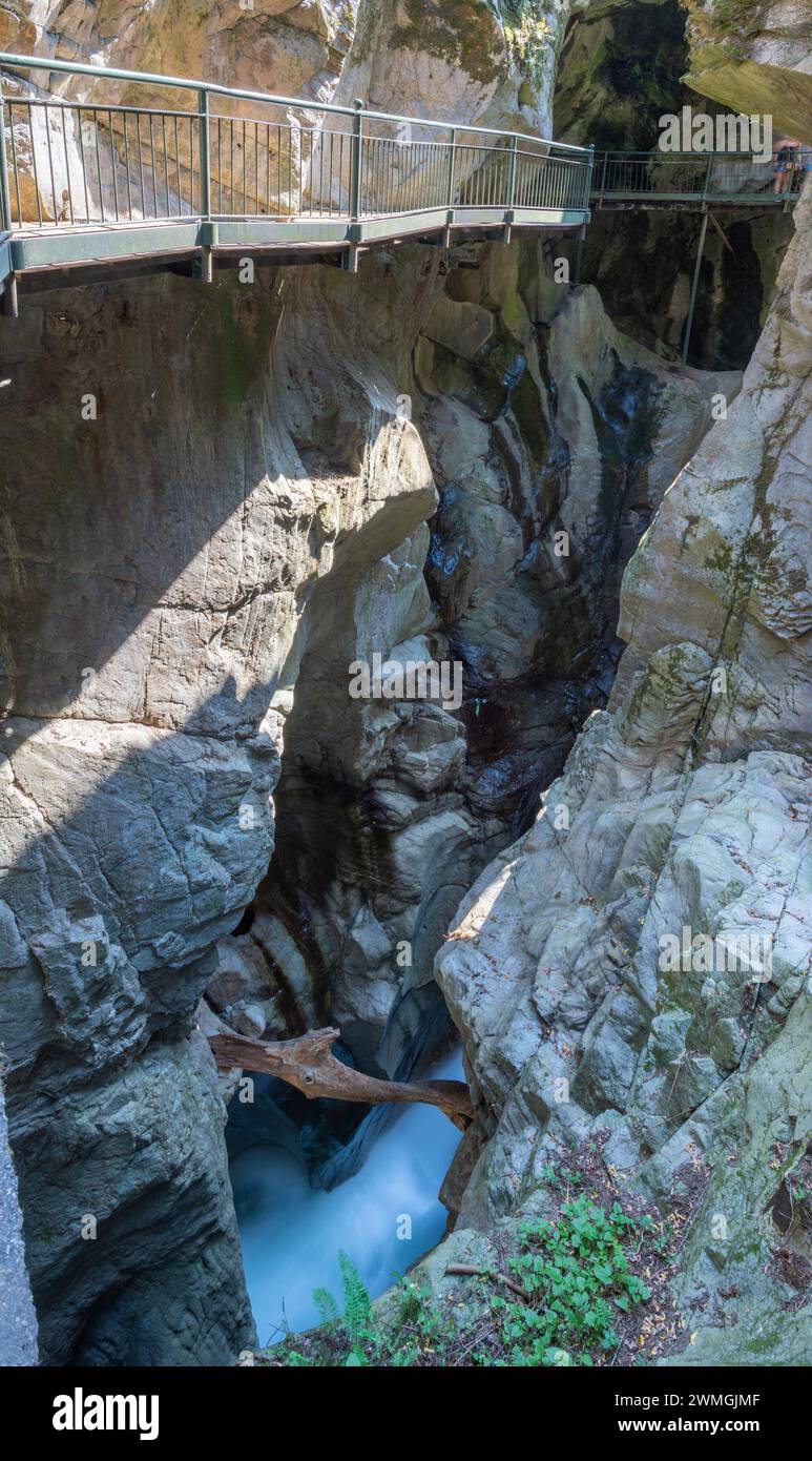 The waterfall and chasm Orido di Bellano - Lago di Como lake Stock ...