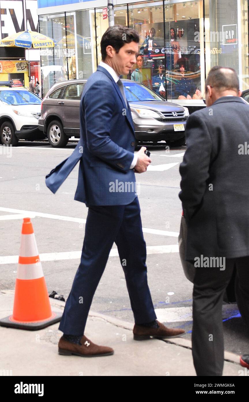 New York, NY, USA. 26th Feb, 2024. Will Reeve seen at Good Morning ...