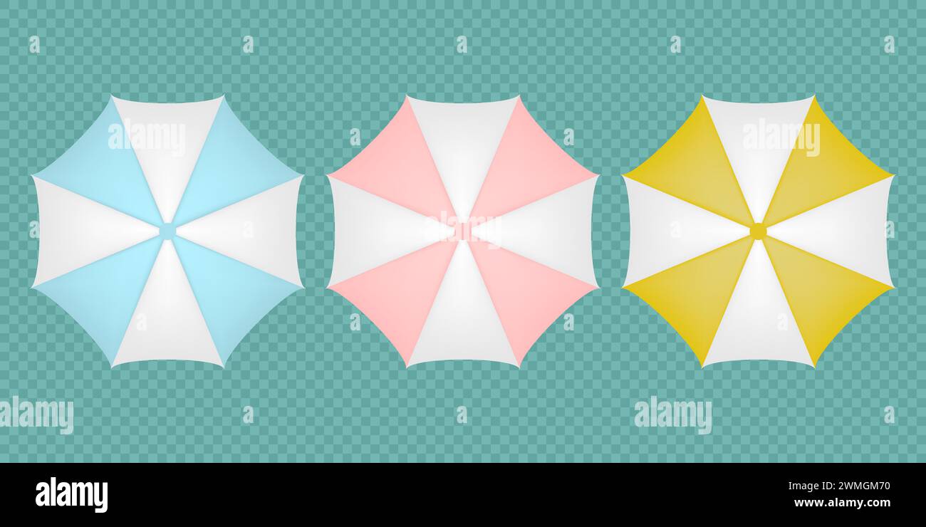 Vector set of isolated beach umbrellas Stock Vector Image & Art - Alamy