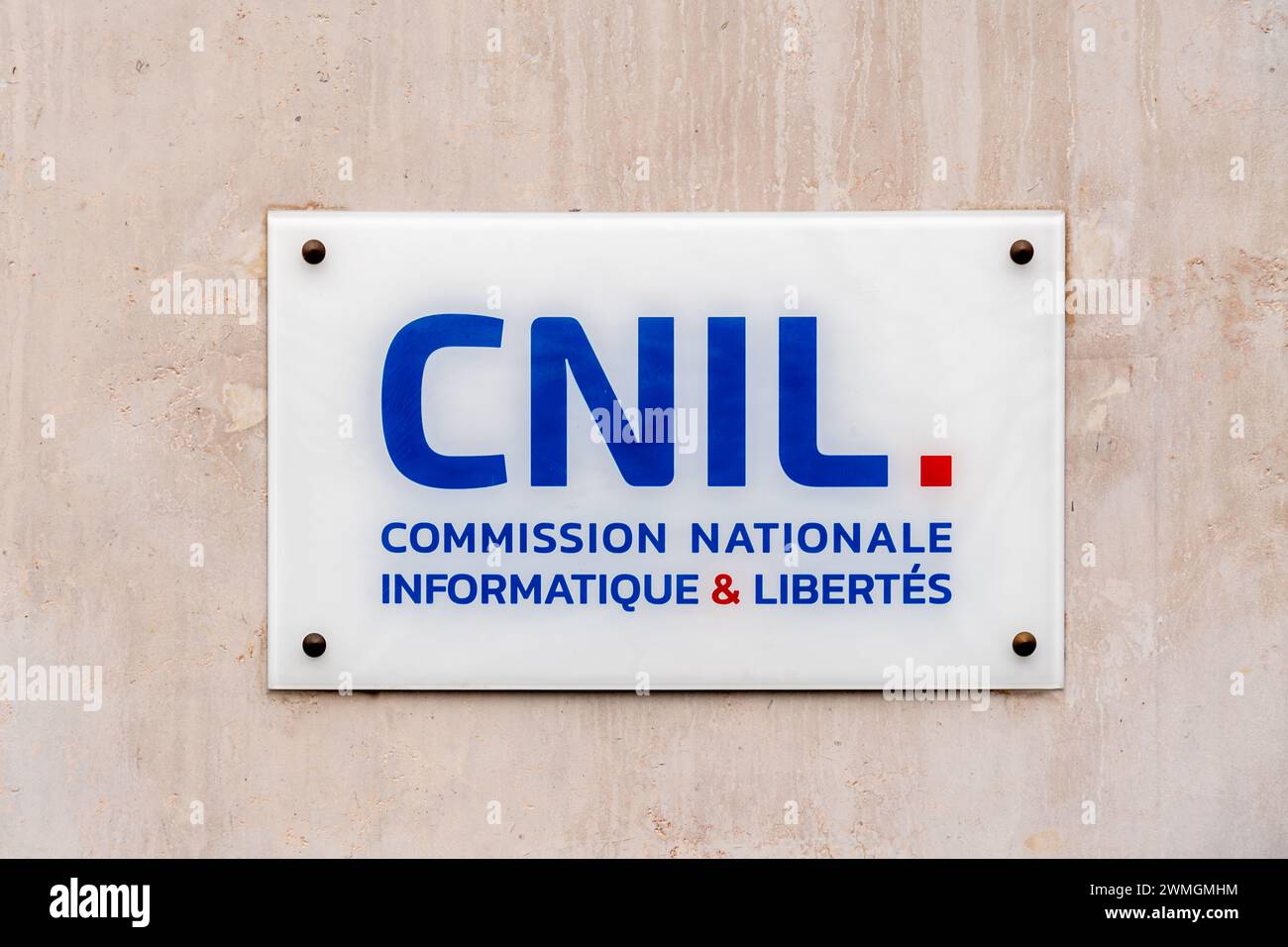 Sign of the Commission Nationale Informatique et Libertés (CNIL ...