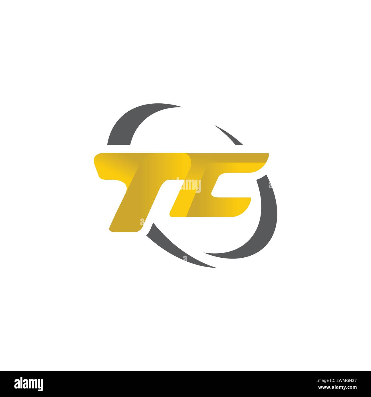 Initial letter tc logo design template linked vector image. TC logo ...