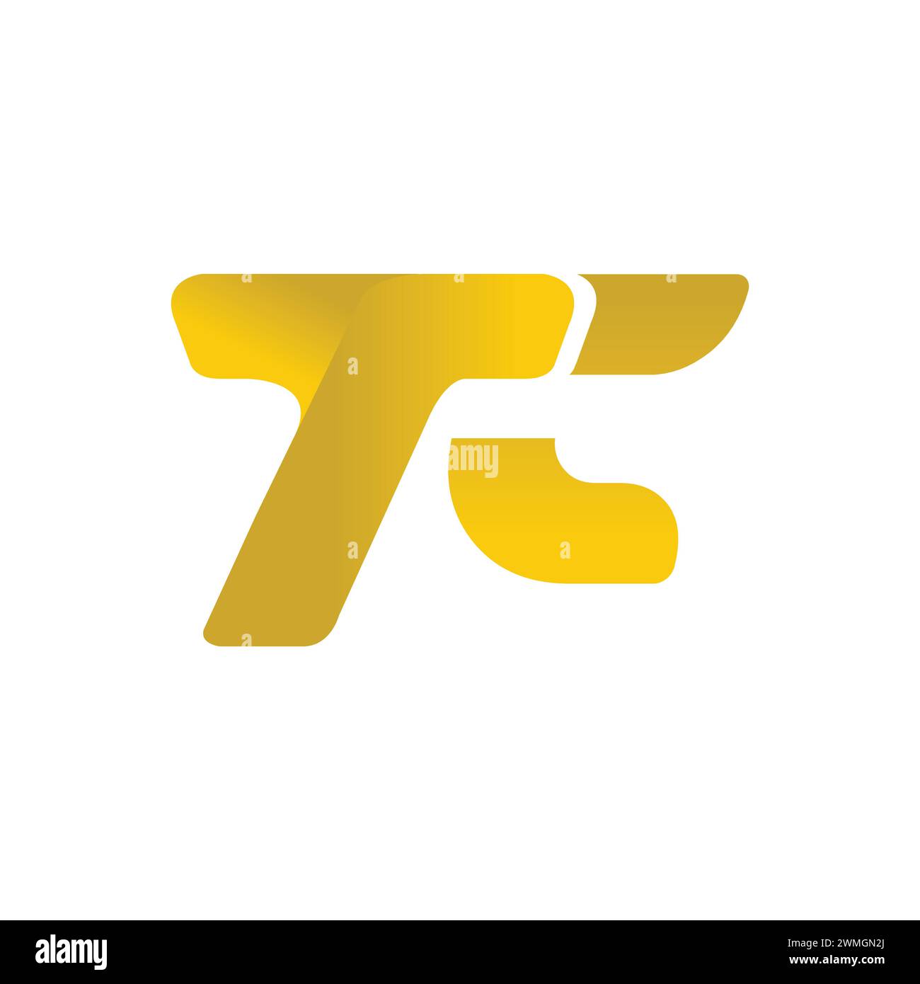 Initial letter tc logo design template linked vector image. TC logo ...