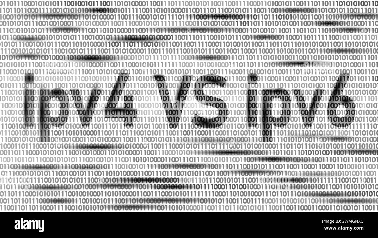 Ipv4 VS ipv6 protocol address web technology. New digital network system. ipv4 address ...
