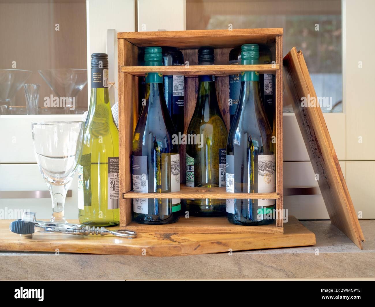 Cardiff Mid Glamorgan Wales United Kingdom 26 February 2024 Wooden Case ...