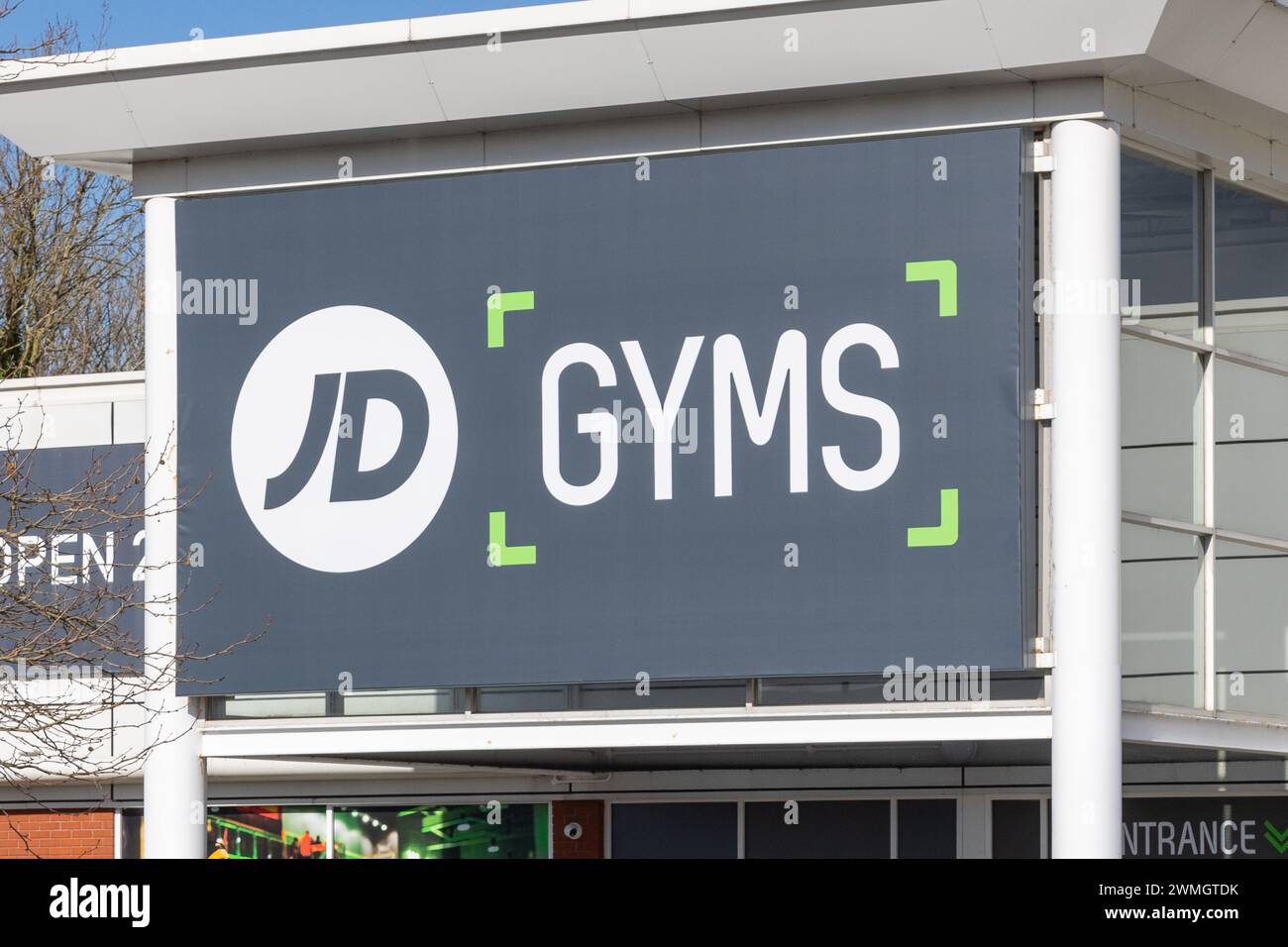 JD Gyms entrance sign Stock Photo - Alamy