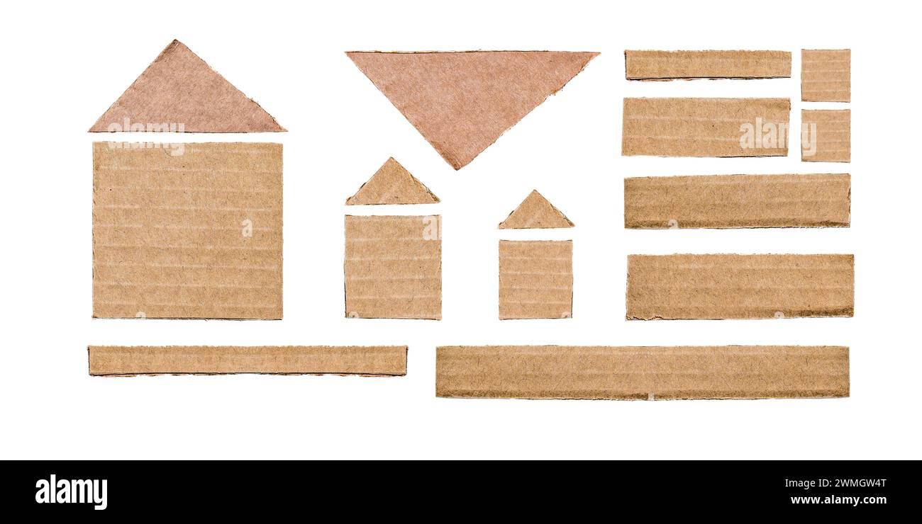 Cut out cardboard set of layouts. Blank tag for showing price or ...