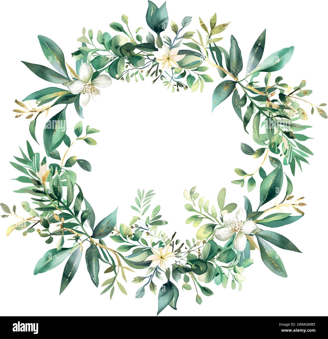 aquarelle simplistic floral frame for wedding or invitation watercolor ...
