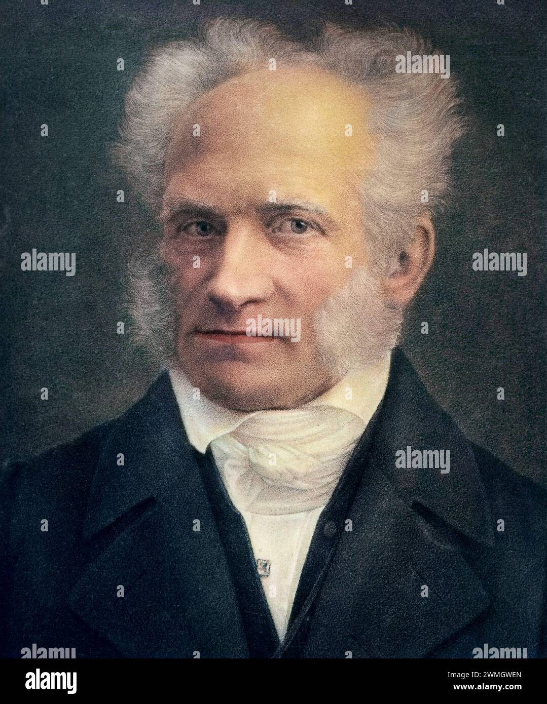 Arthur Schopenhauer (1788-1860), German philosopher - engraving after ...