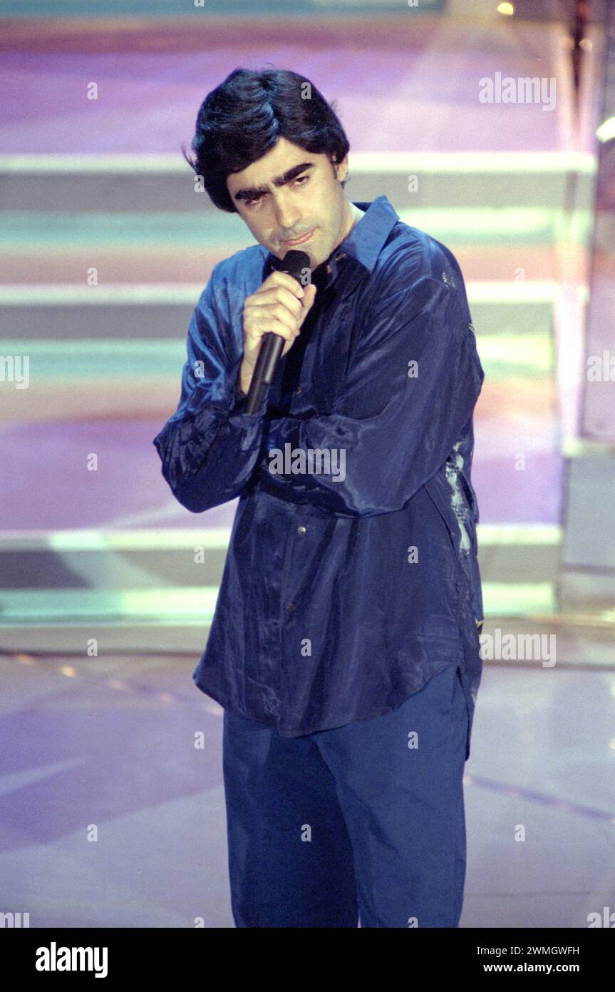Sanremo Italy 1996-02-22: Elio, singer of the Elio e le Storie Tese ...