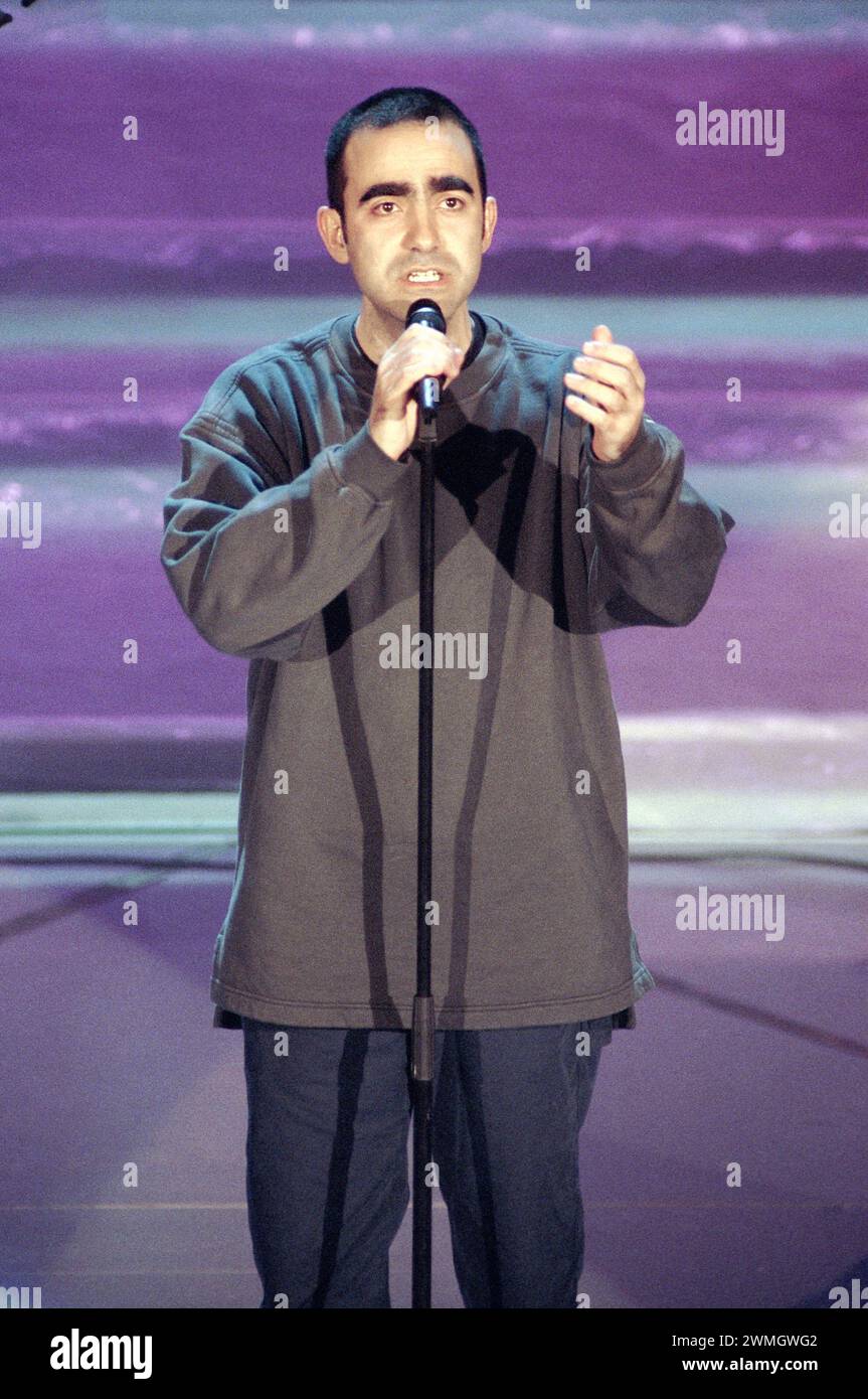 Sanremo Italy 1996-02-22: Elio, singer of the Elio e le Storie Tese ...