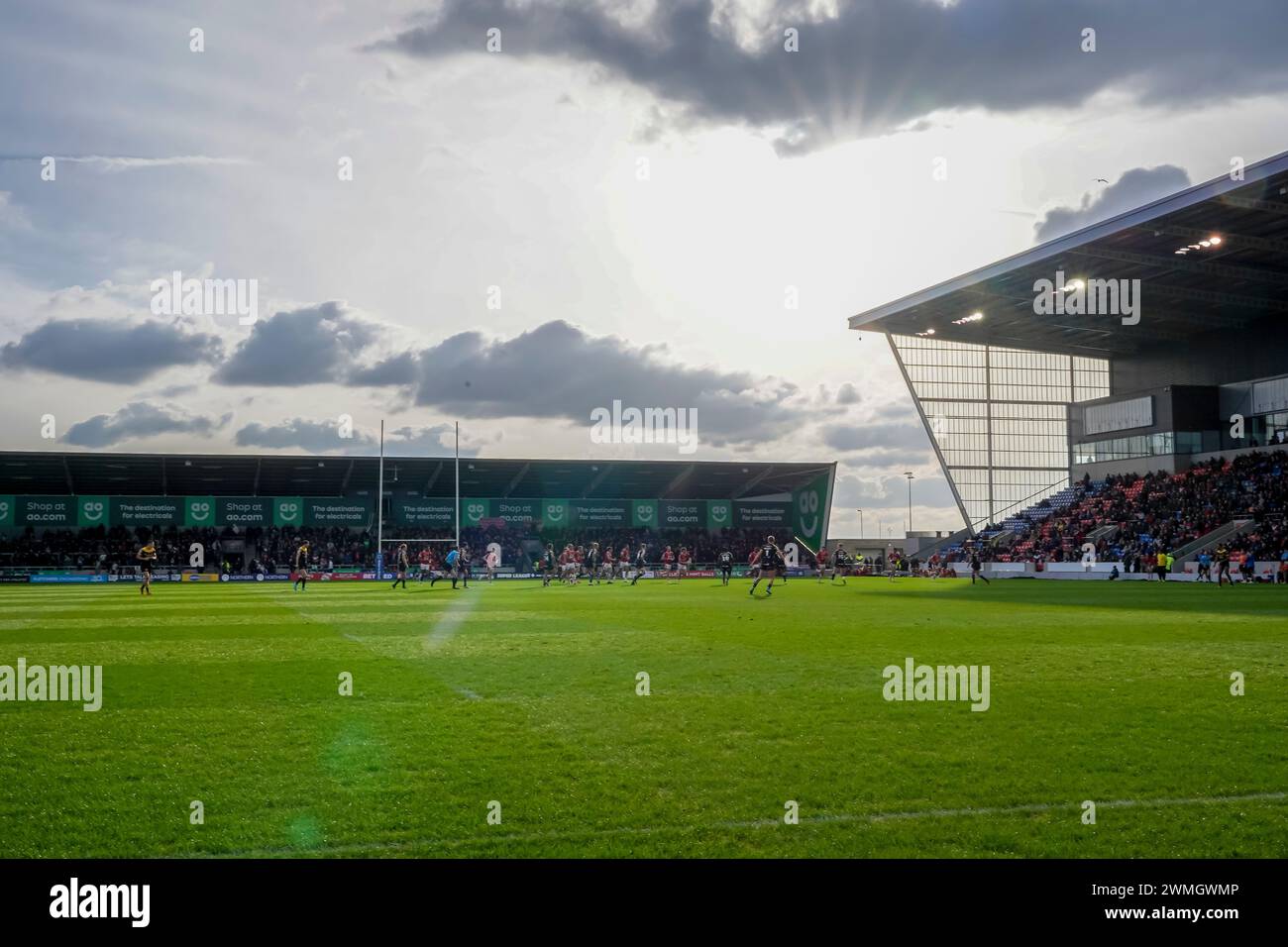 General shots of the Salford Community Stadium during the game. Salford Red Devils Vs Castleford ...