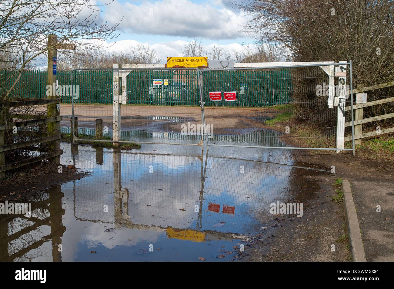 Dorney Reach, UK. 26th February, 2024. The Jubilee River Flood ...