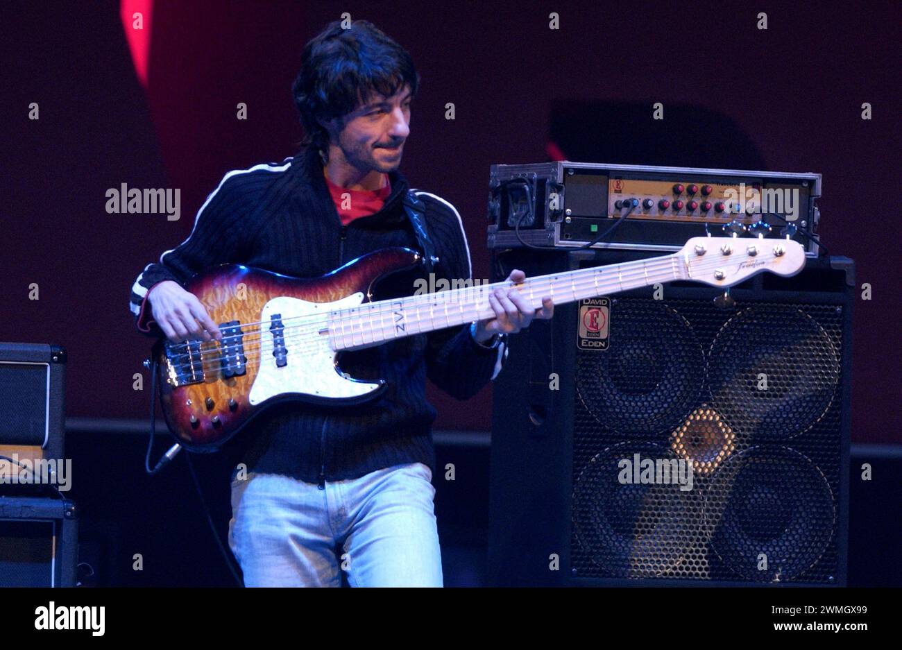 Milan Italy 2003-12-15: Faso , bassist of the Elio e le Storie Tese ...