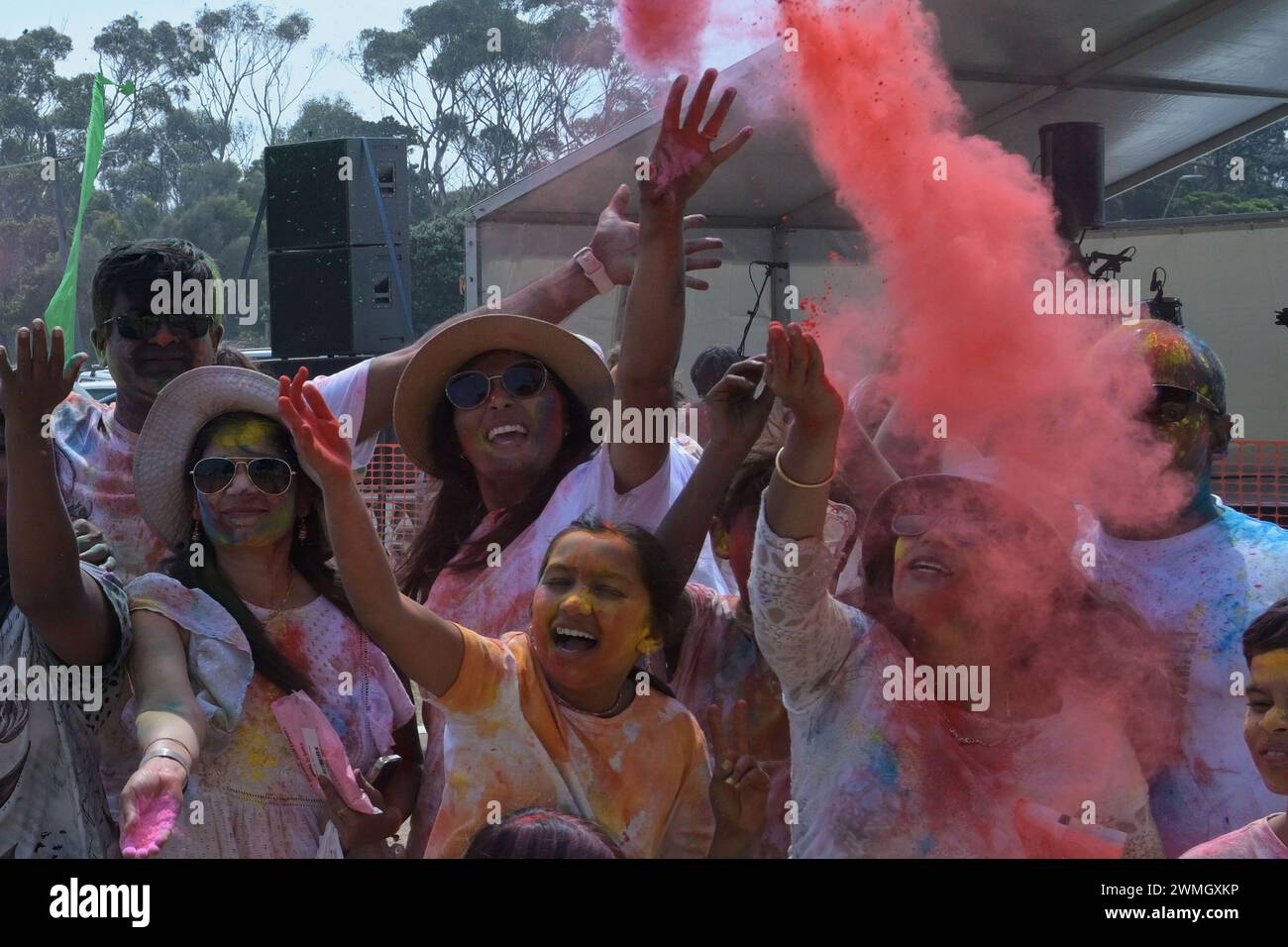 People celebrating Festivals of colours Holi (a part of the celebration ...