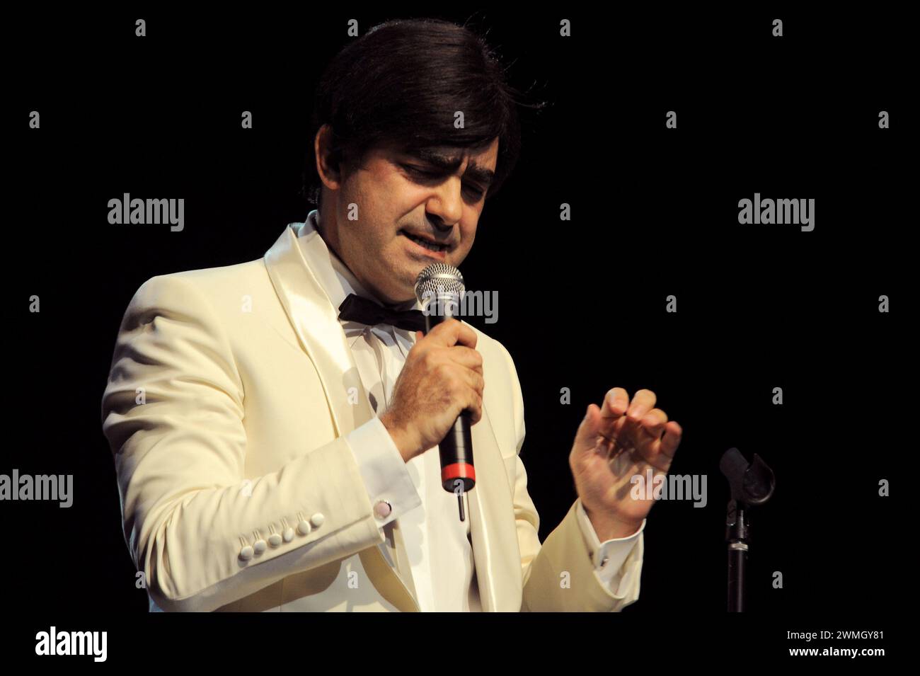 Milan Italy 2009-10-26:Elio, singer of the Elio e le Storie Tese band ...