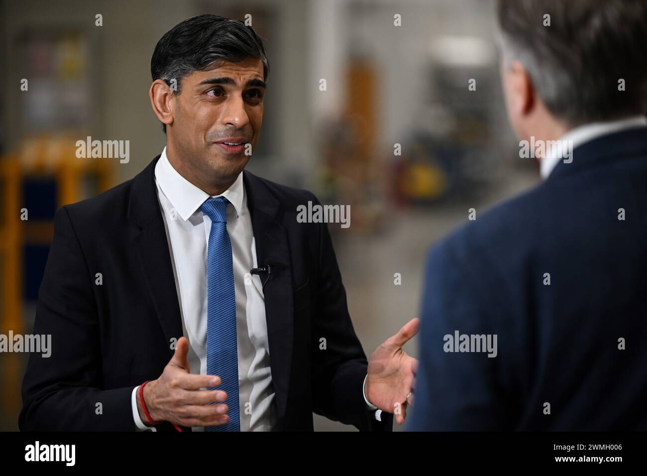 Prime Minister Rishi Sunak during media interviews at the end of his ...