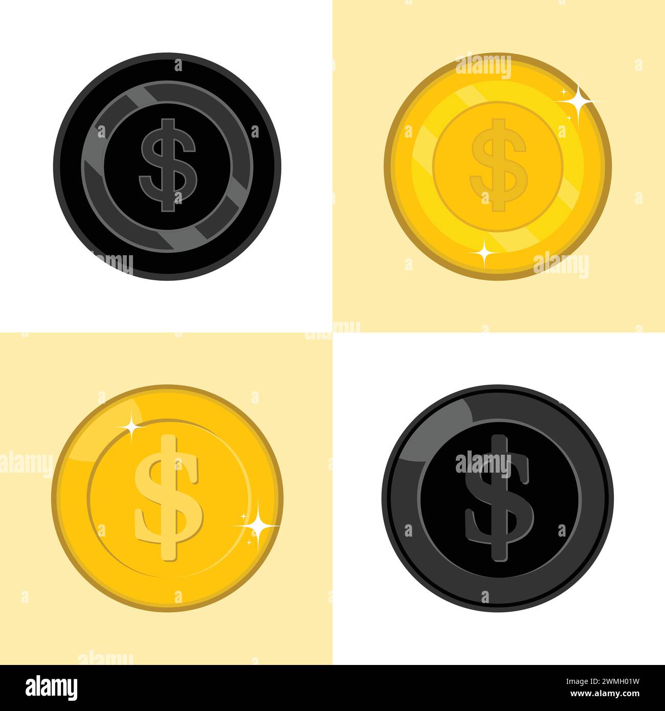 Dollar euro coin Stock Vector Images - Alamy