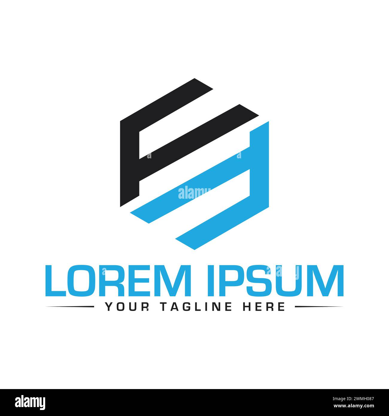 Modern logo solution letter f Cut Out Stock Images & Pictures - Alamy