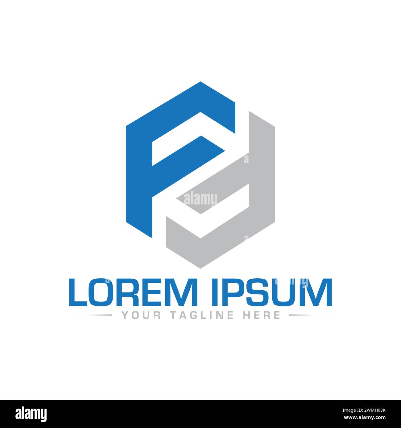 Modern logo solution letter f Cut Out Stock Images & Pictures - Alamy