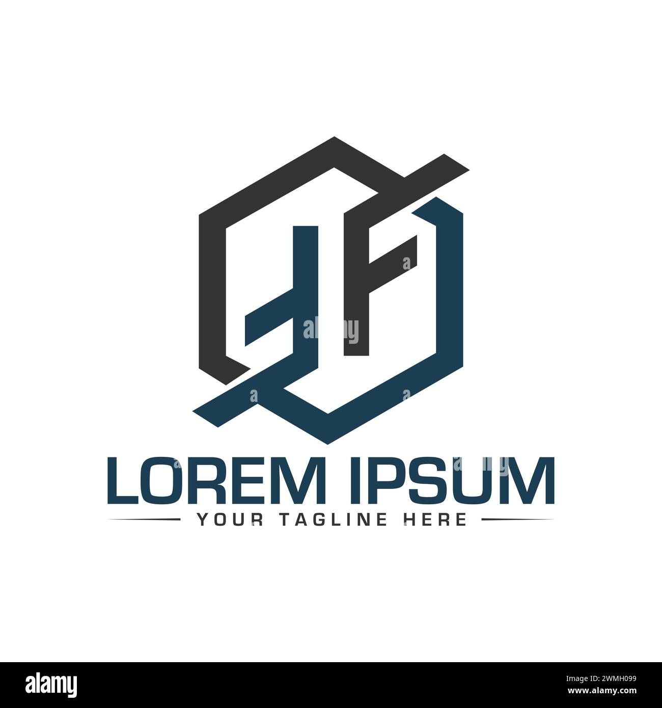 Modern logo solution letter f Cut Out Stock Images & Pictures - Alamy