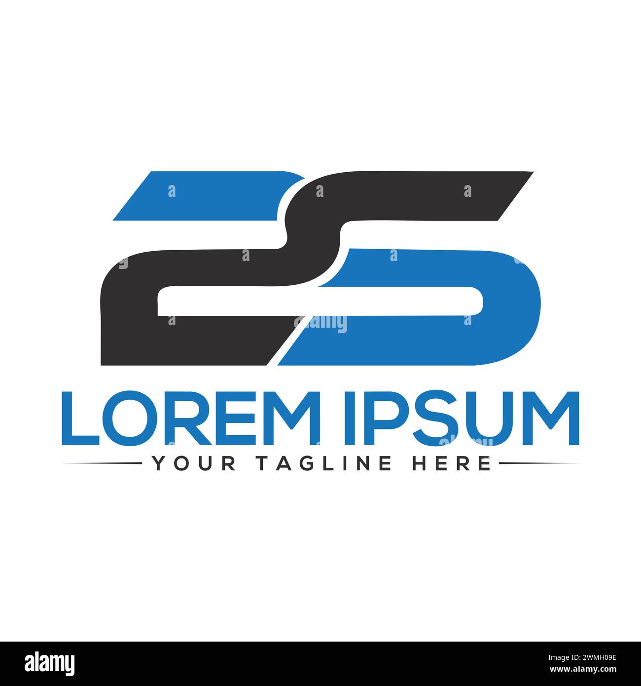 ZS Letter Logo Design. Unique and Professional ZS SZ Logo Design Stock ...