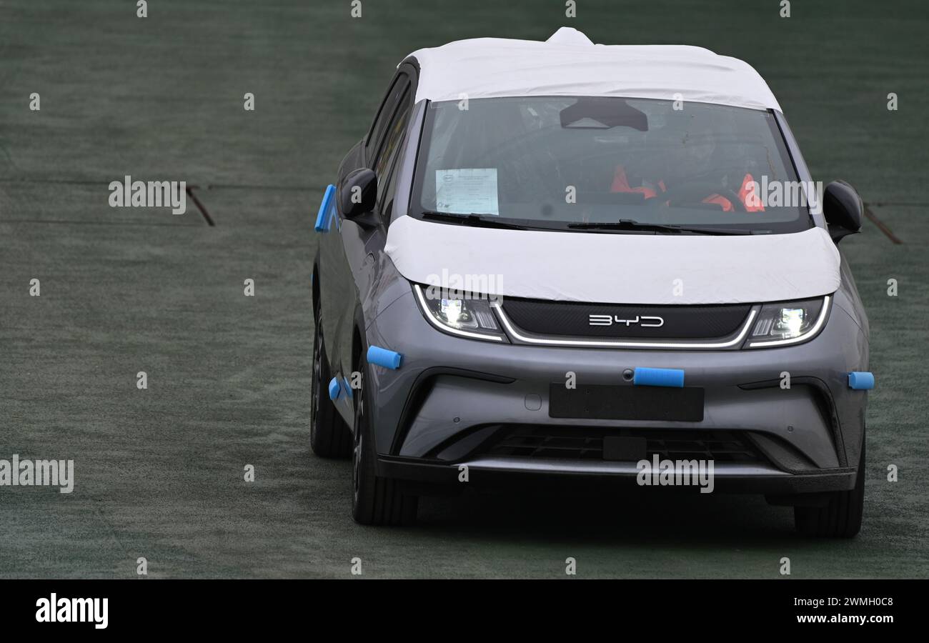 Bremerhaven, Germany. 26th Feb, 2024. A new car of the model Dolphin ...