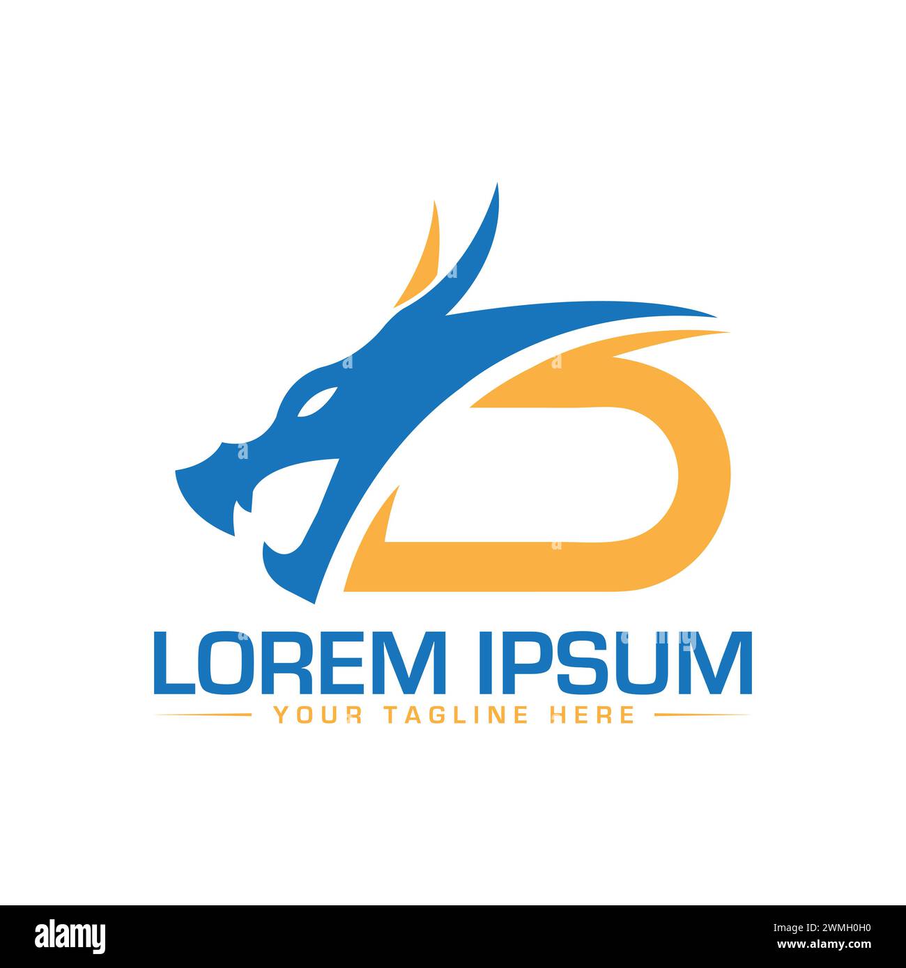 Wolf logo design hi-res stock photography and images - Alamy