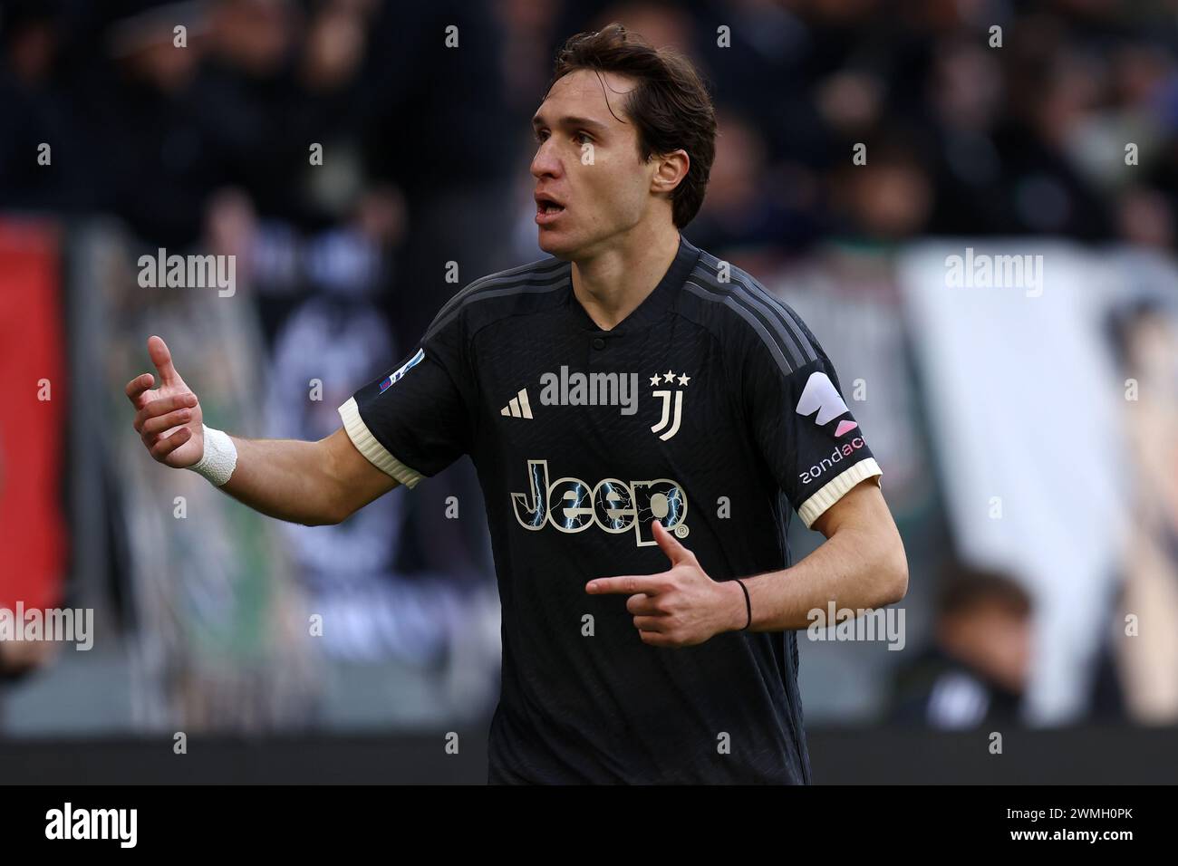Federico Chiesa of Juventus Fc gestures during the Serie A football ...