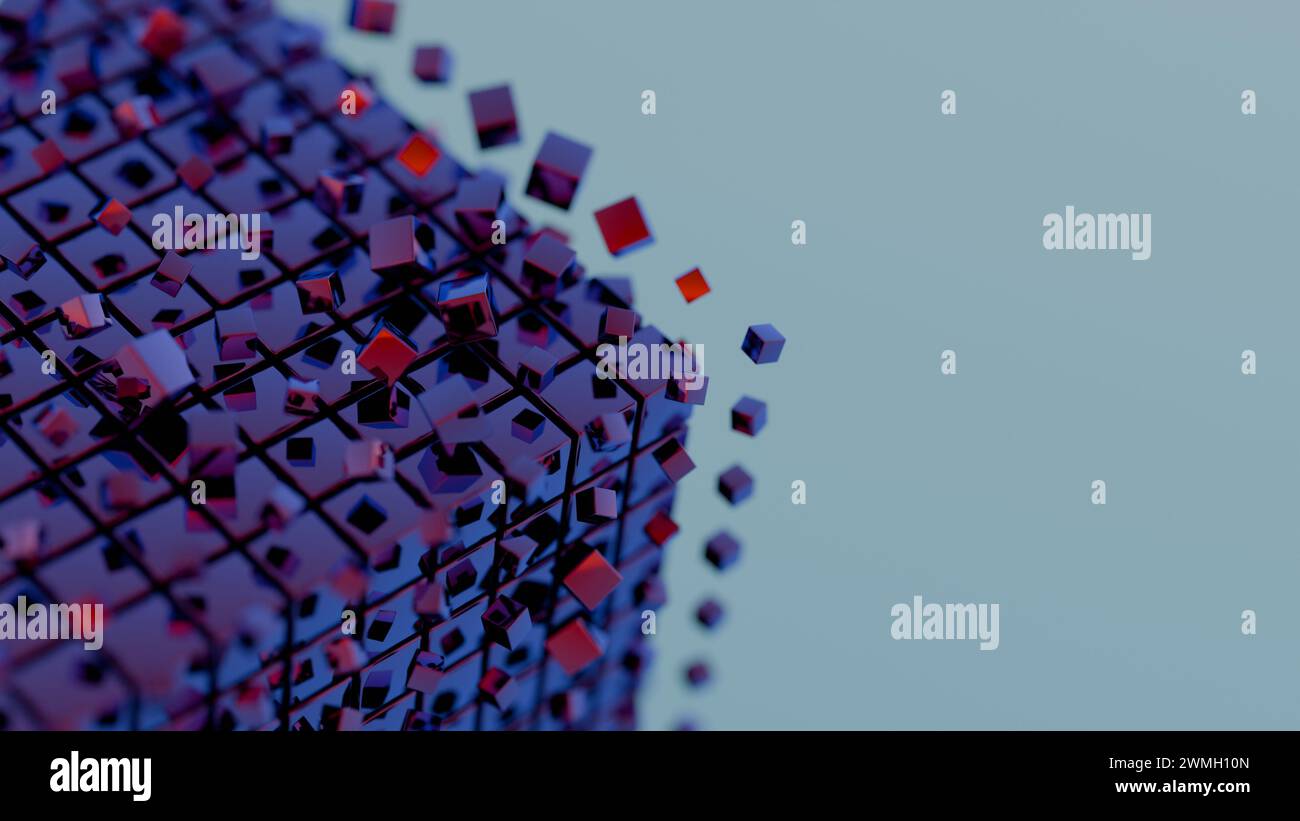 Vivid prismatic shapes morphing in 3D space, creating a visually ...