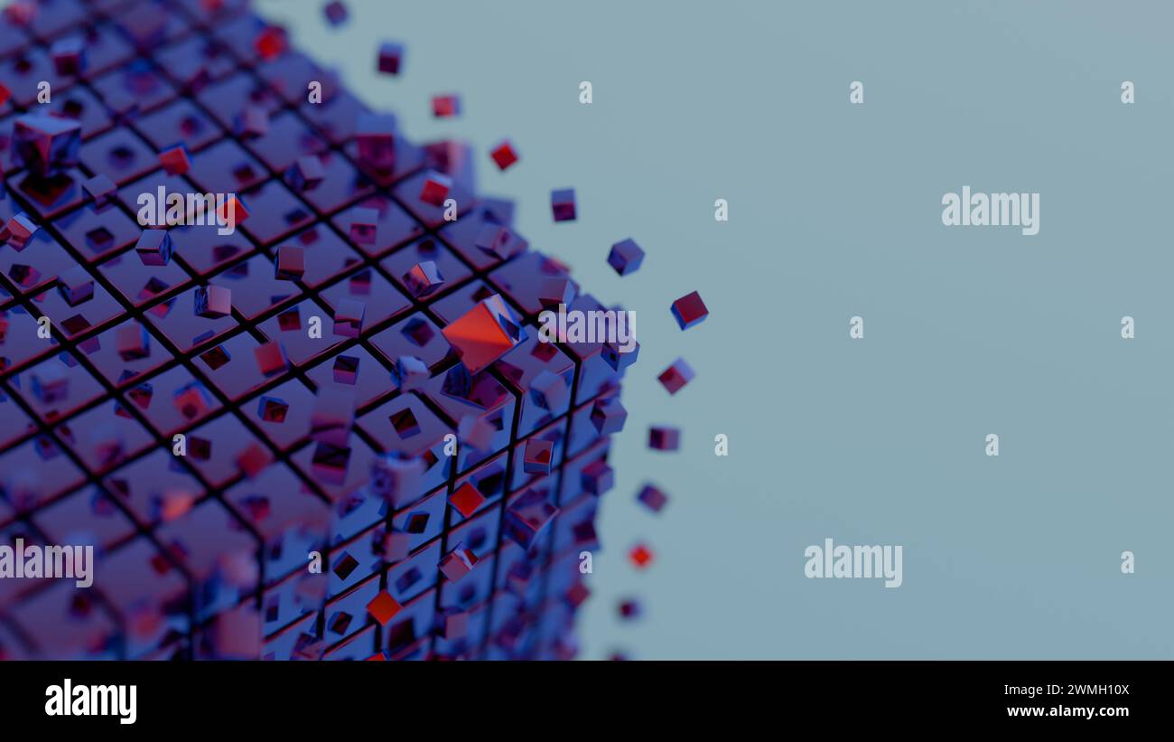 Vivid prismatic shapes morphing in 3D space, creating a visually ...