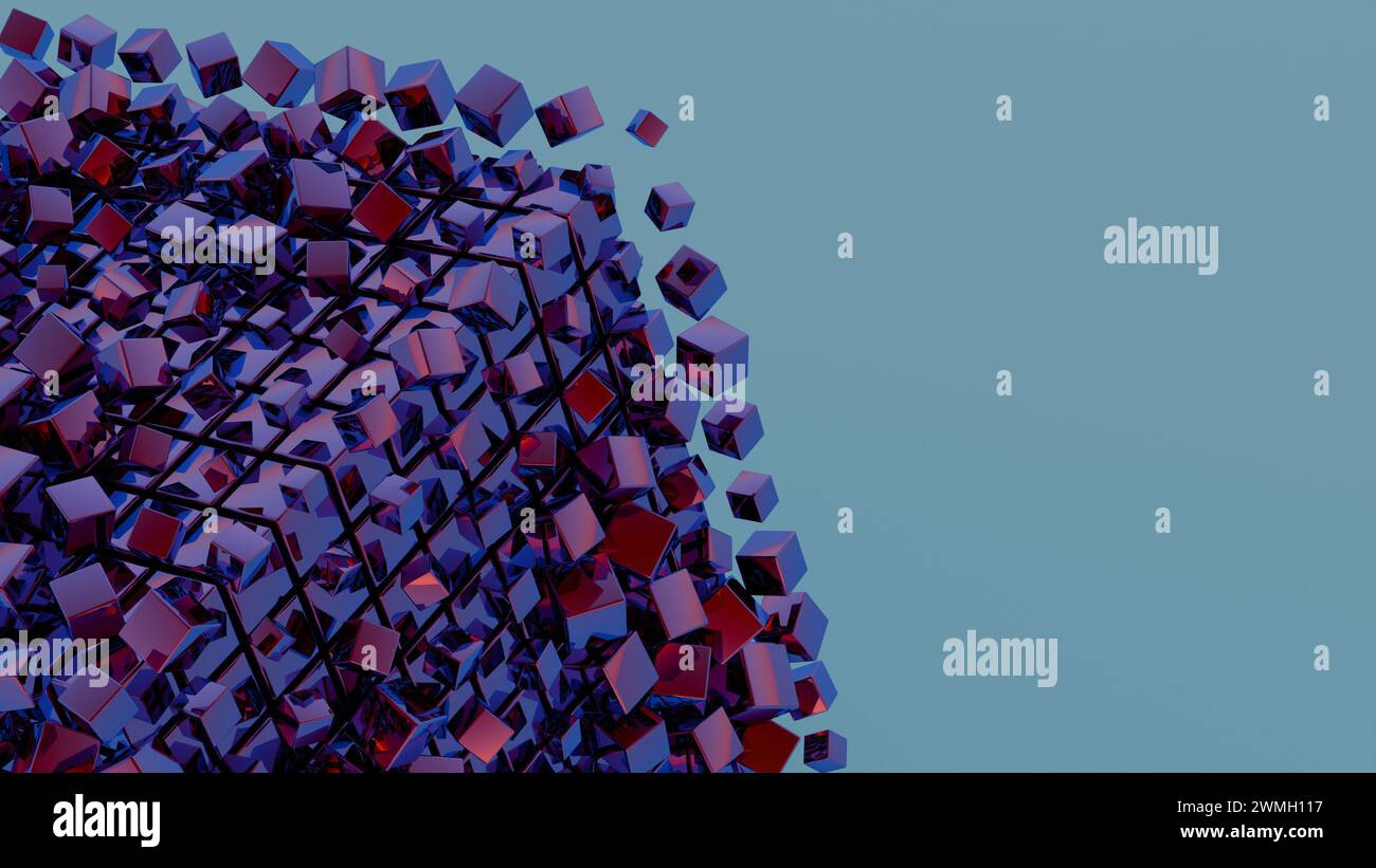 Vivid prismatic shapes morphing in 3D space, creating a visually ...