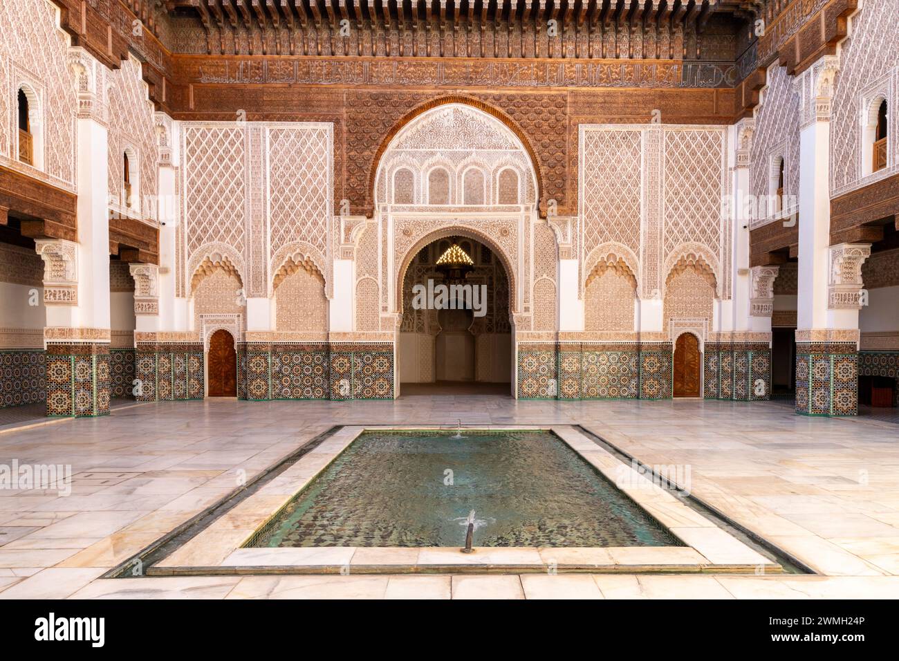 Morocco Marrakech Marrakesh medina Islamic school Madrassa Ali Ben ...