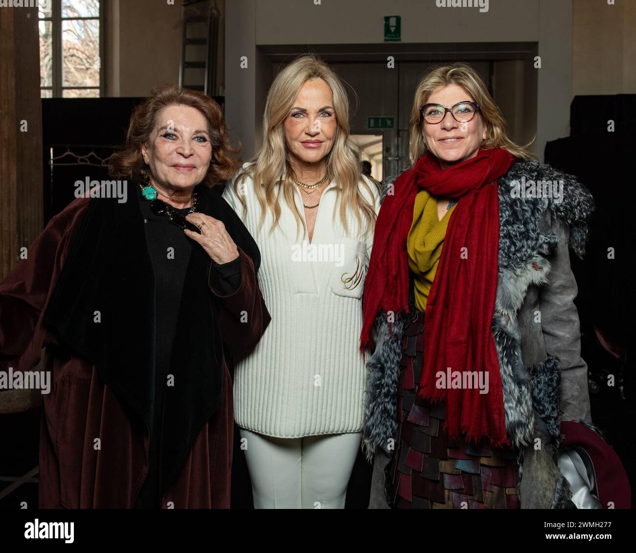 Italy. 25th Feb, 2024. Raffaella Curiel, Nicoletta Spagnoli, Gigliola ...