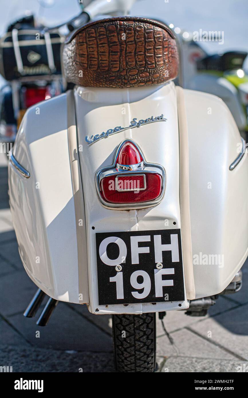 Custom build Mod Vespa scooter with crocodile leather animal print seat ...