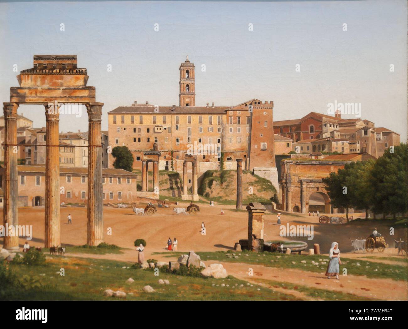 View of the Forum in Rome by Danish Golden Age painter Christoffer ...