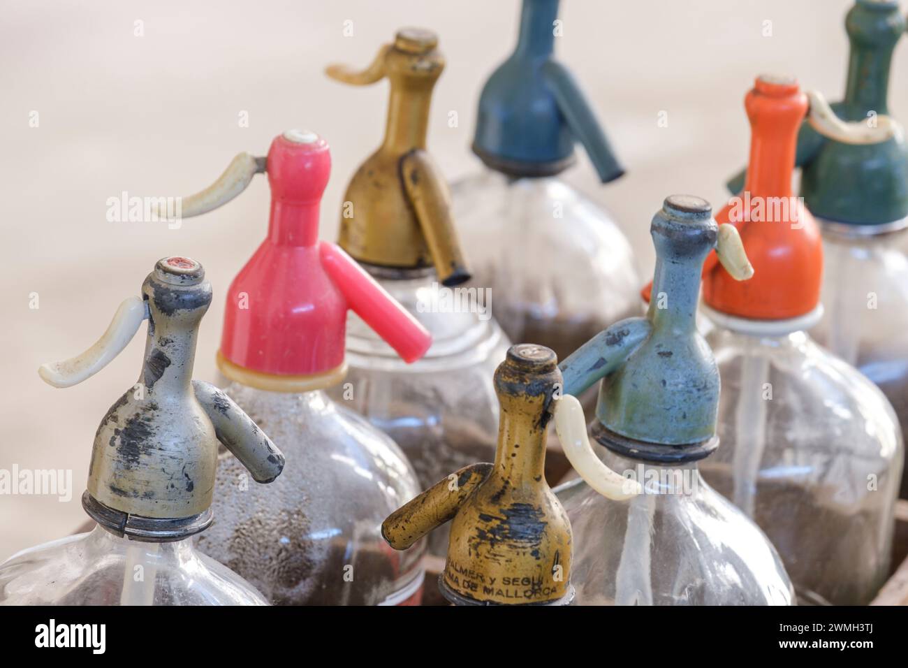 old pressure siphon box, Mallorca, Balearic Islands, Spain Stock Photo ...