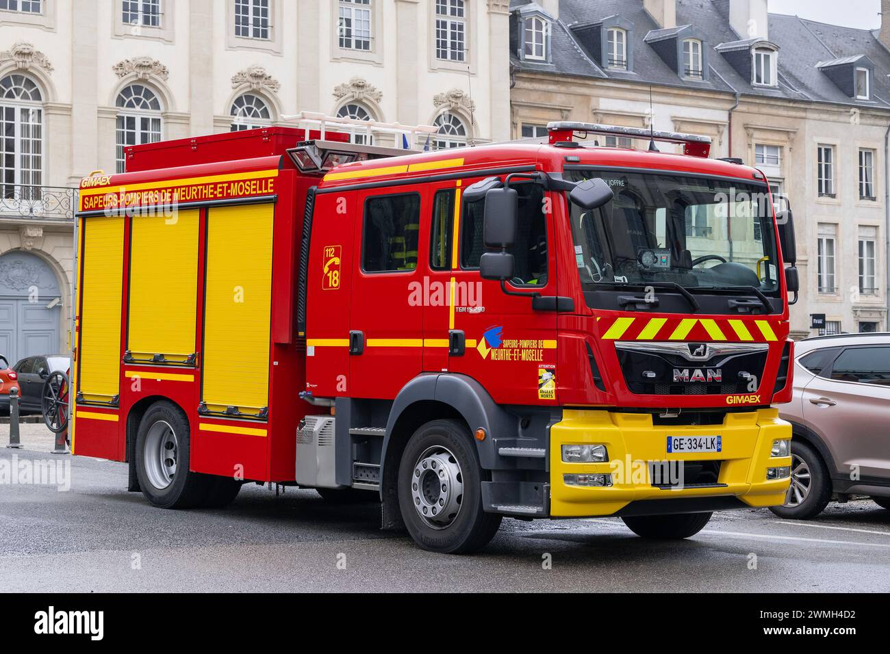 Nancy, France - Fire engine with the Fire services in France from ...