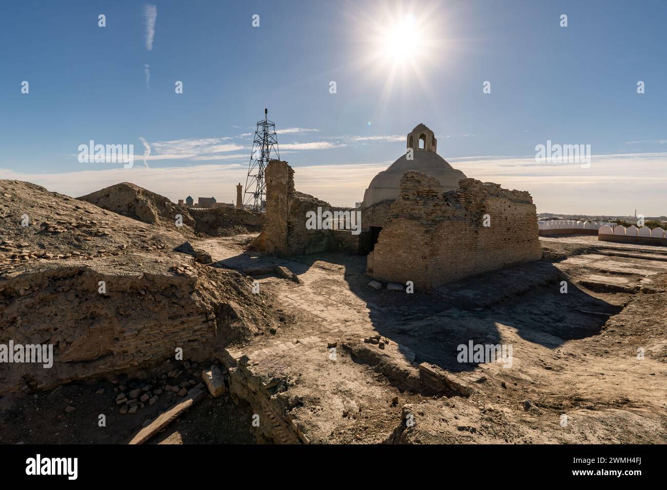 archaeological excavations inside the fortress Ark of Bukhara, an ...