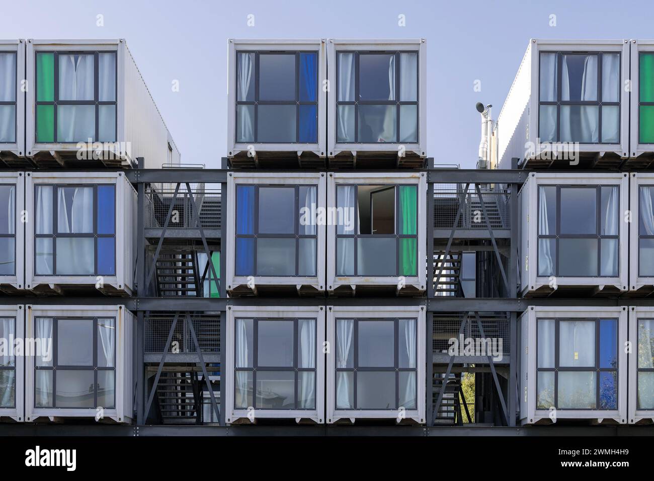 Le Havre, France - Focus on the Résidence A Docks, real estate complex including student ...