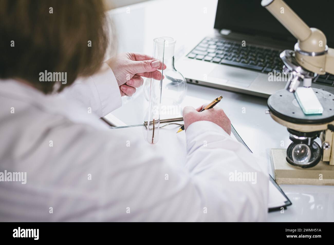 Observation under microscope hi-res stock photography and images - Alamy
