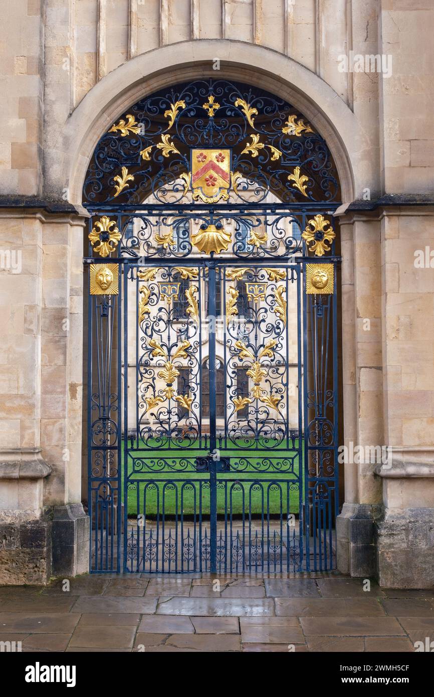 The iron gate entrance to All Souls College, a constituent college of ...