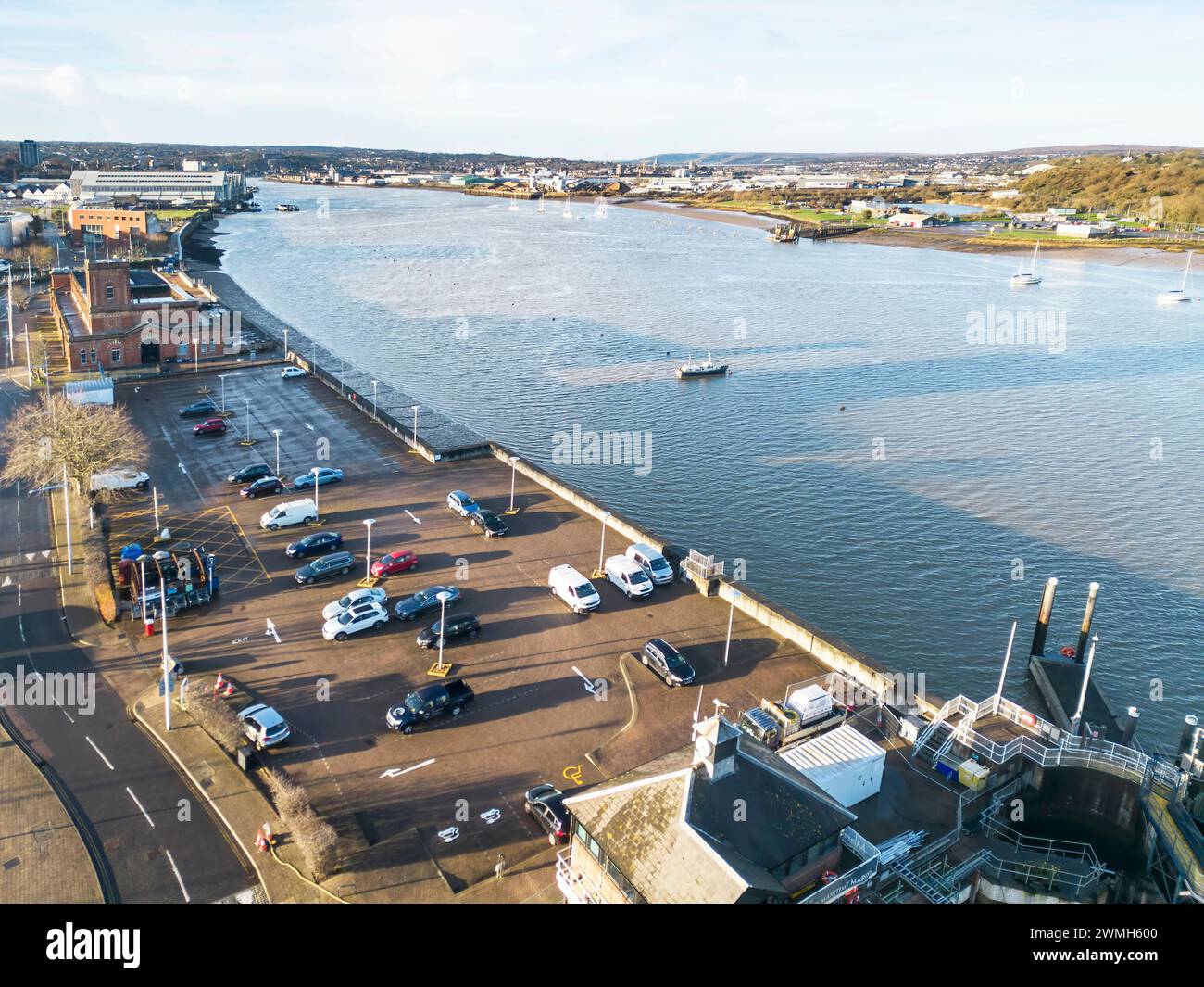 Aerial view of river medway hi-res stock photography and images - Alamy